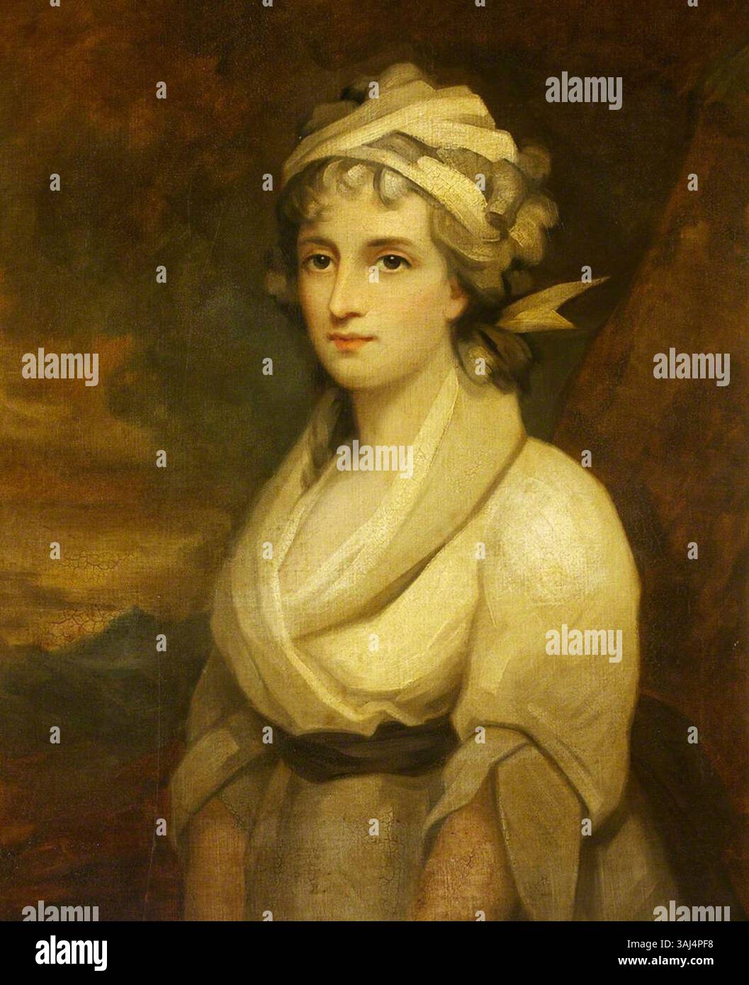 This 19th-century portrait, created in the style of Joshua Reynolds ...