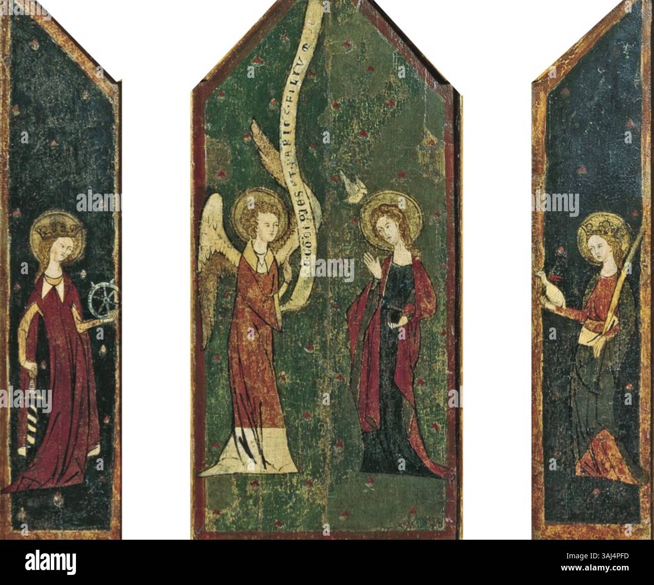 The 'Annunciation Triptych' is an anonymous 14th-century painting that originally featured a ...
