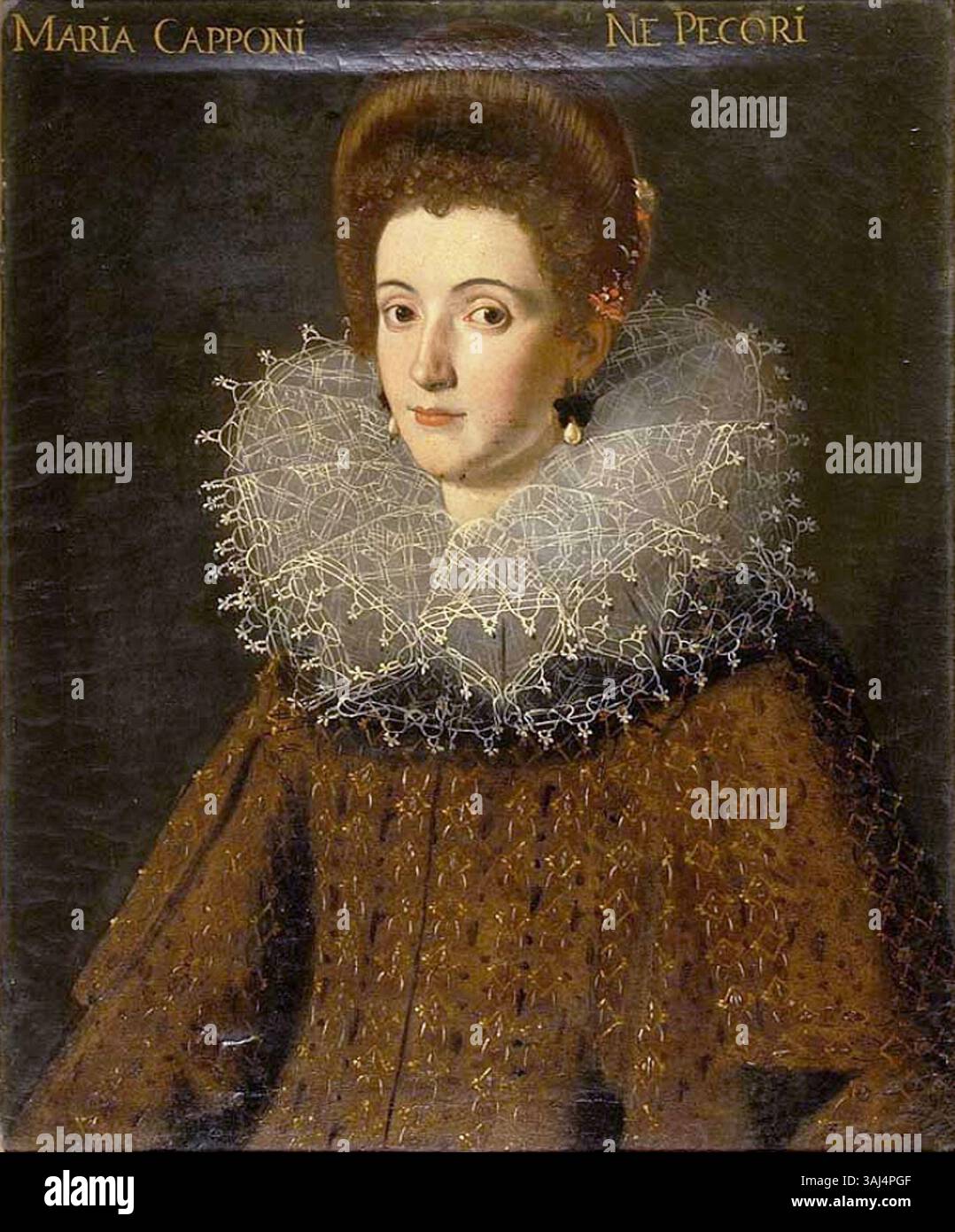 Portrait of Maria Capponi in Pecori attire, painted by an unidentified ...