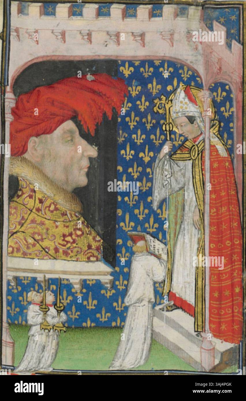 This detail from 'Les Heures de Paris' illustrates the miniatures by ...