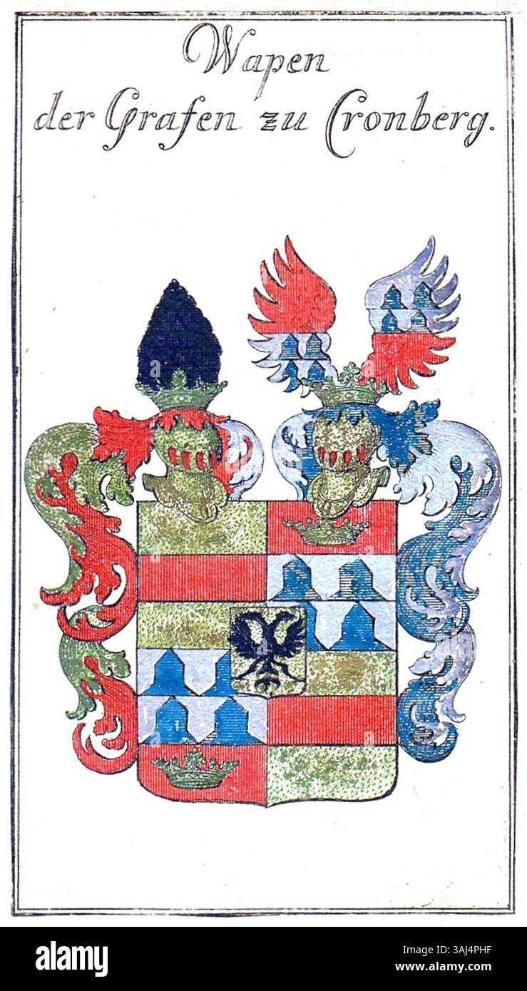 A 1714 heraldic shield representing the Cronberg family and ...