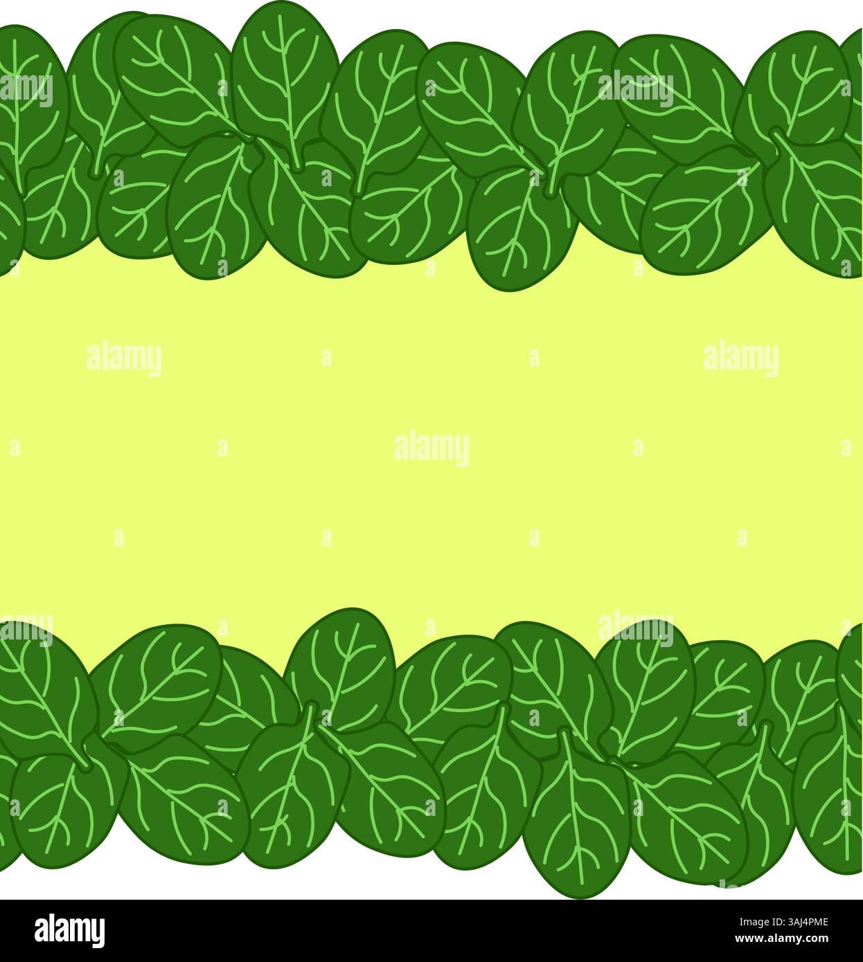 Horizontal seamless green leaves Stock Vector Images - Alamy