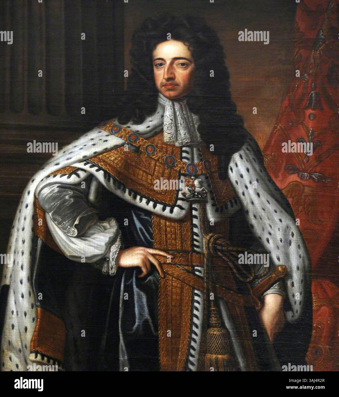This portrait, painted circa 1700, depicts William III (1650-1702 ...
