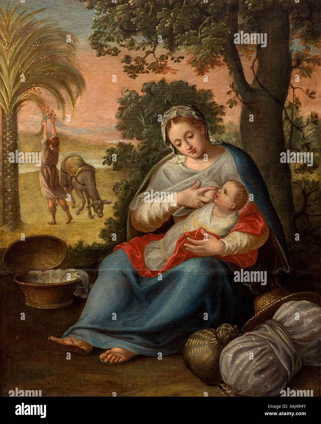 This 17th-18th century painting from the Upper Peruvian School depicts ...