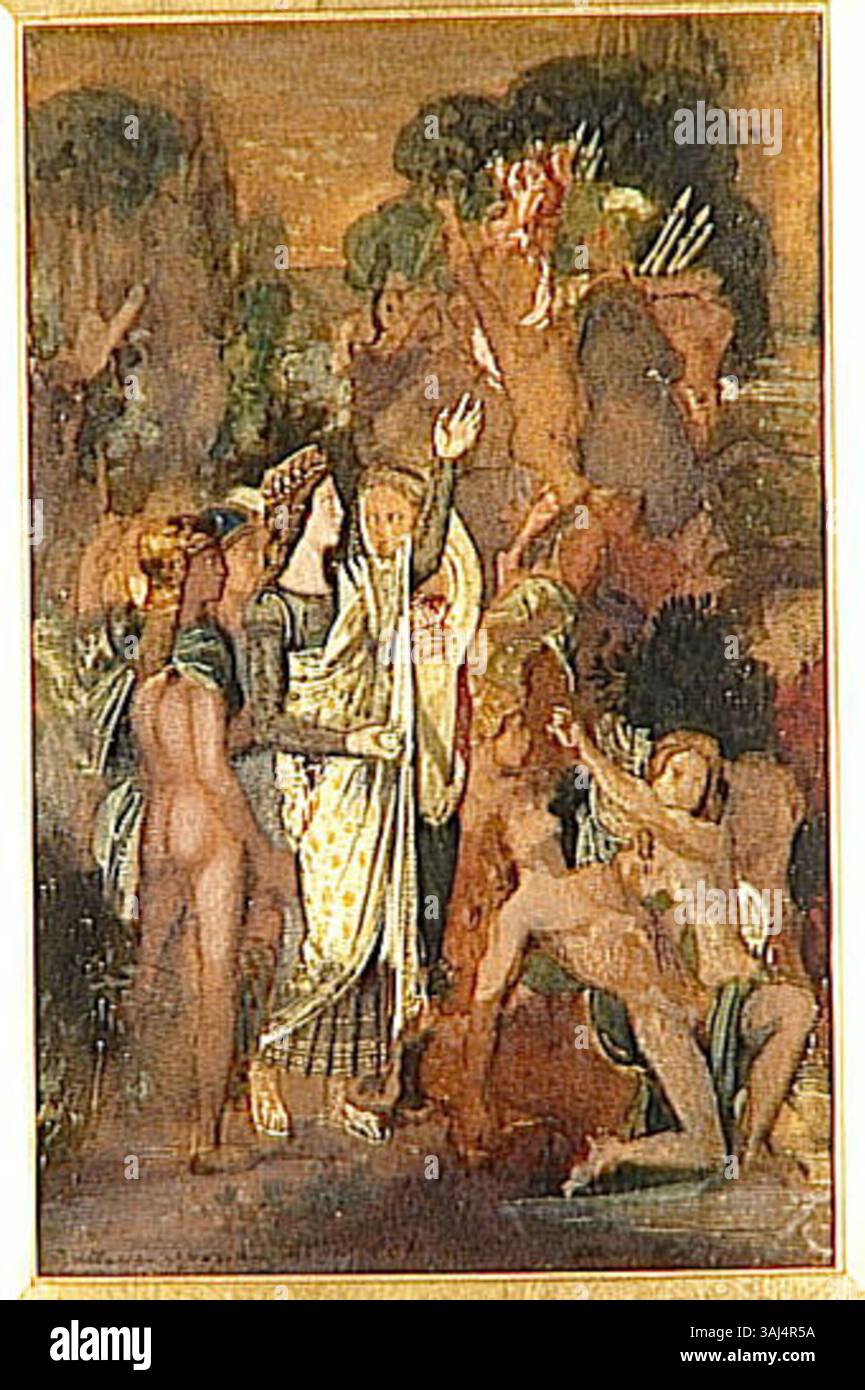 'Tyrtée' by Gustave Moreau is a painting depicting the figure of Tyrtaeus, the ancient Greek ...
