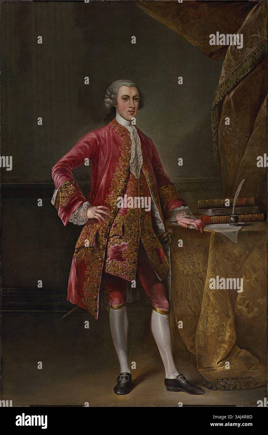 This oil on canvas portrait by Johann Ludwig Tietz, created around 1750 ...