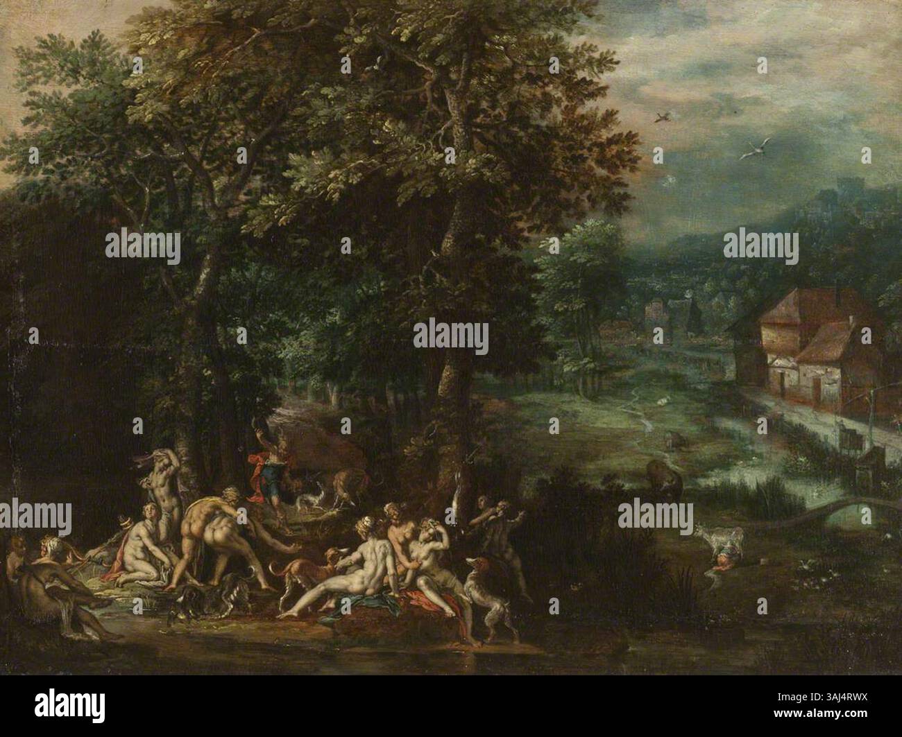 This painting, attributed to Joachim Anthonisz. Wtewael, depicts the ...