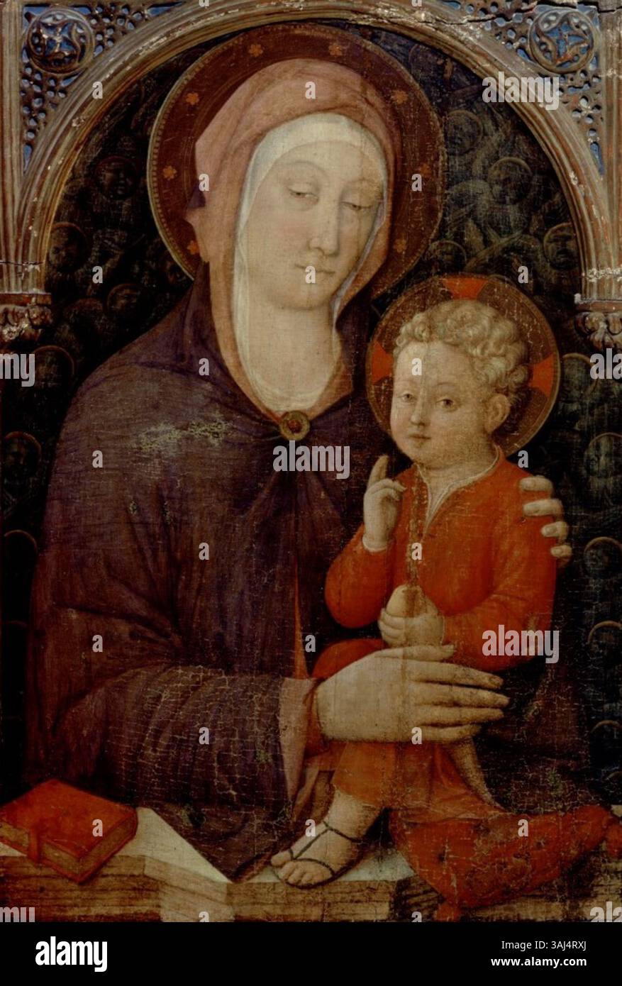 Jacopo Bellini’s *Madonna and Child Blessing* from the 1450s is a tempera on panel painting ...