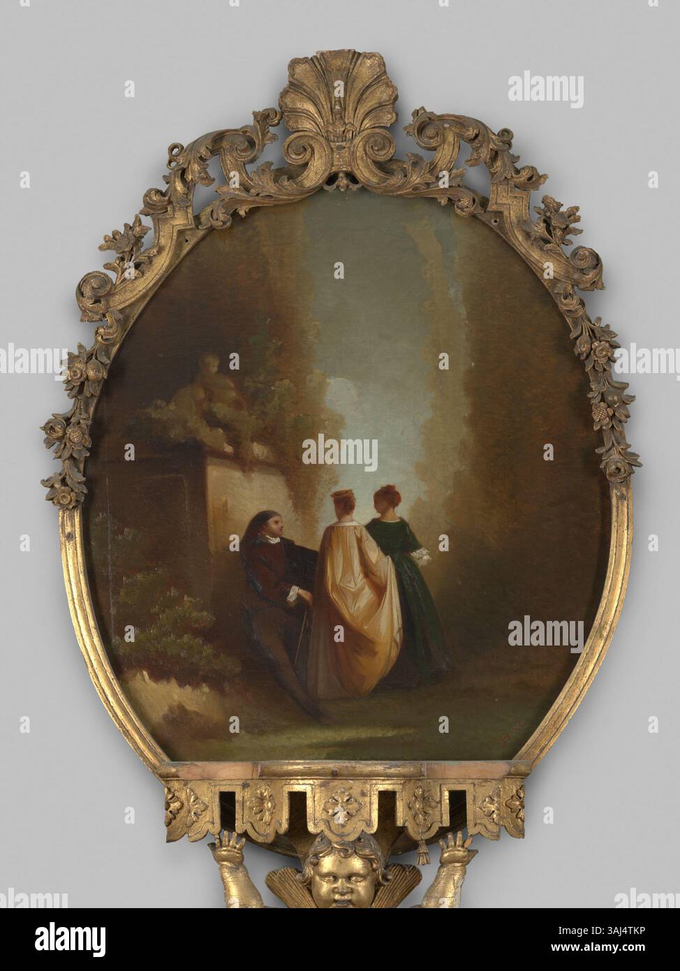 This 19th-century painting, created between 1830 and 1859, depicts ...