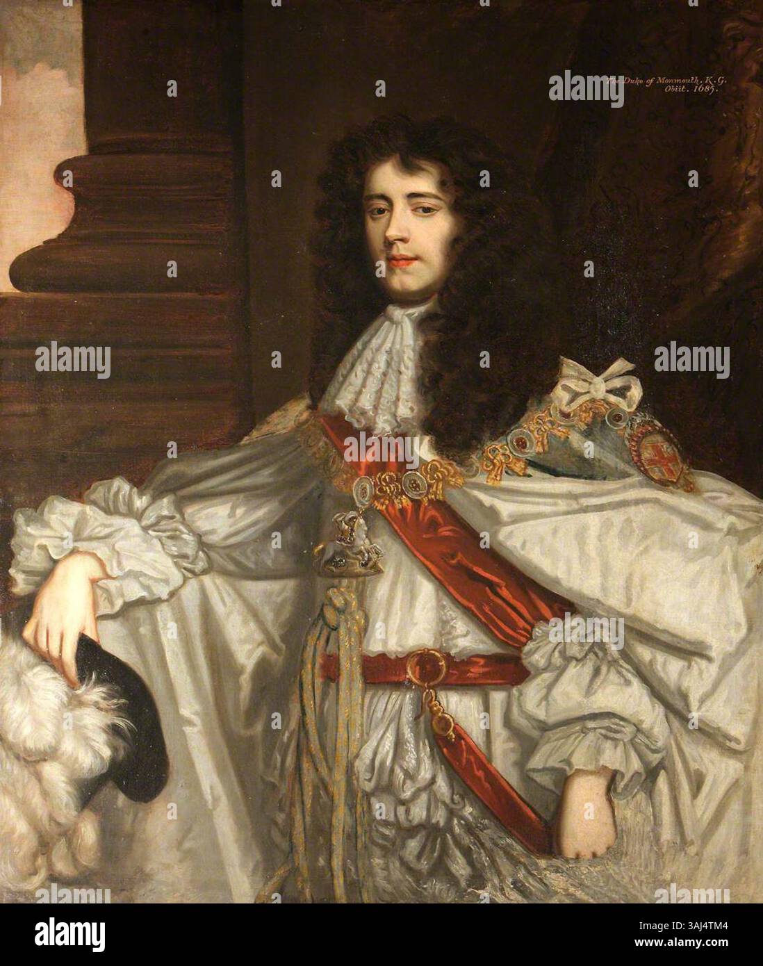 An oil painting of James Scott, 1st Duke of Monmouth and Buccleuch, in ...