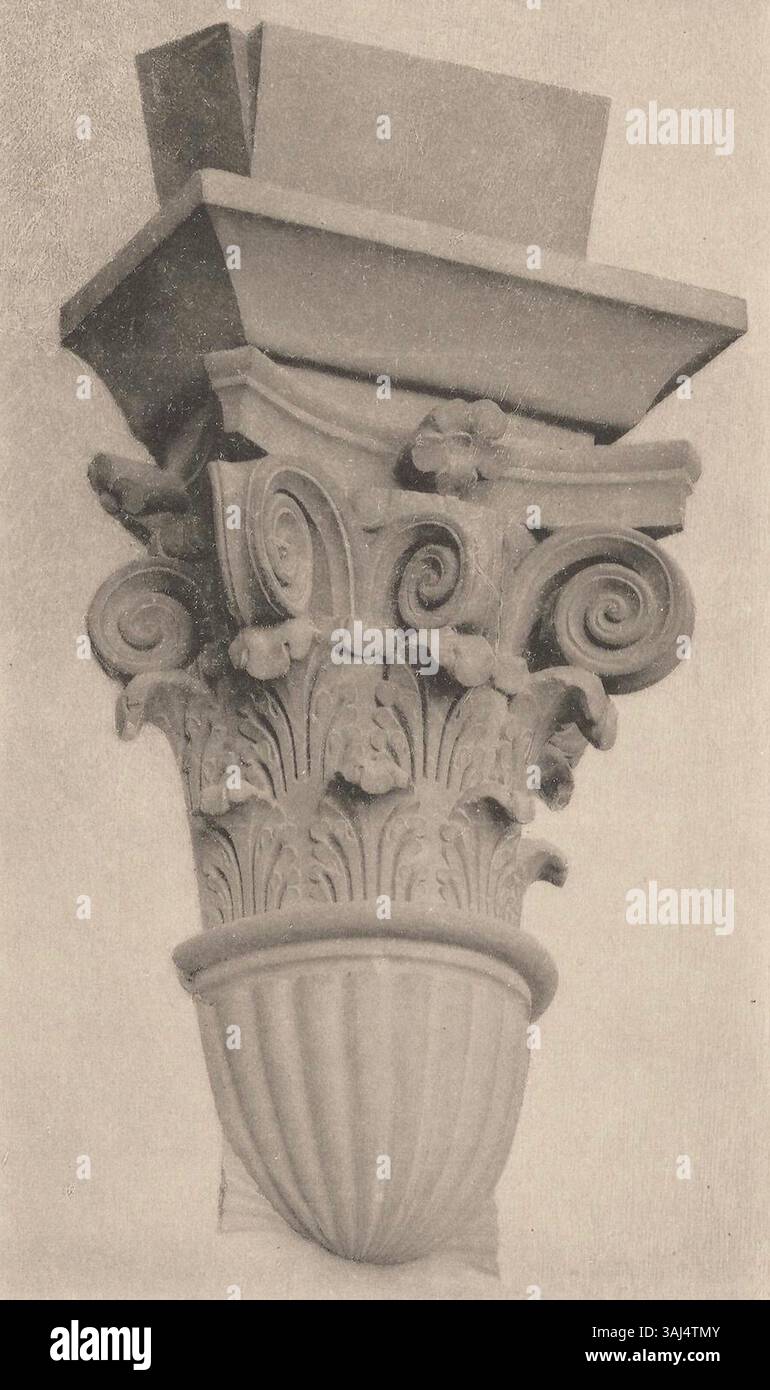 This architectural detail shows a console capital from the Renaissance ...