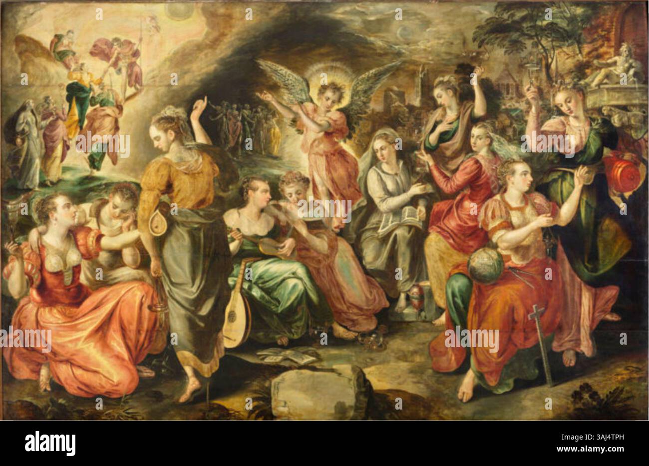 Maerten de Vos's *The Wise and Foolish Virgins* (1590s) illustrates the ...