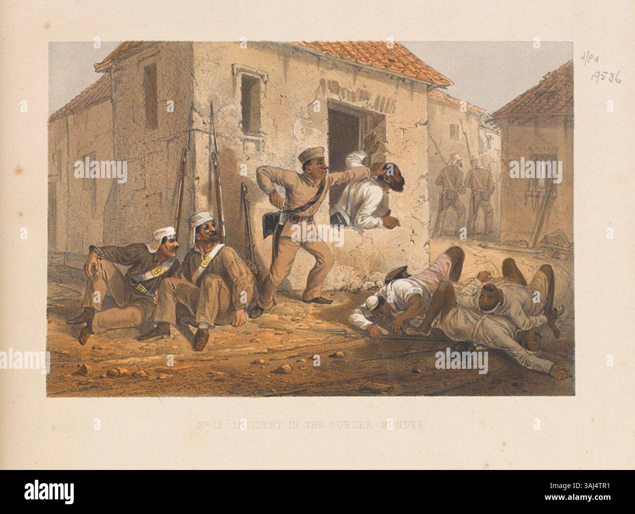 This lithograph, from Captain George Franklin Atkinson’s 1857 account of the Subzee Mundee ...