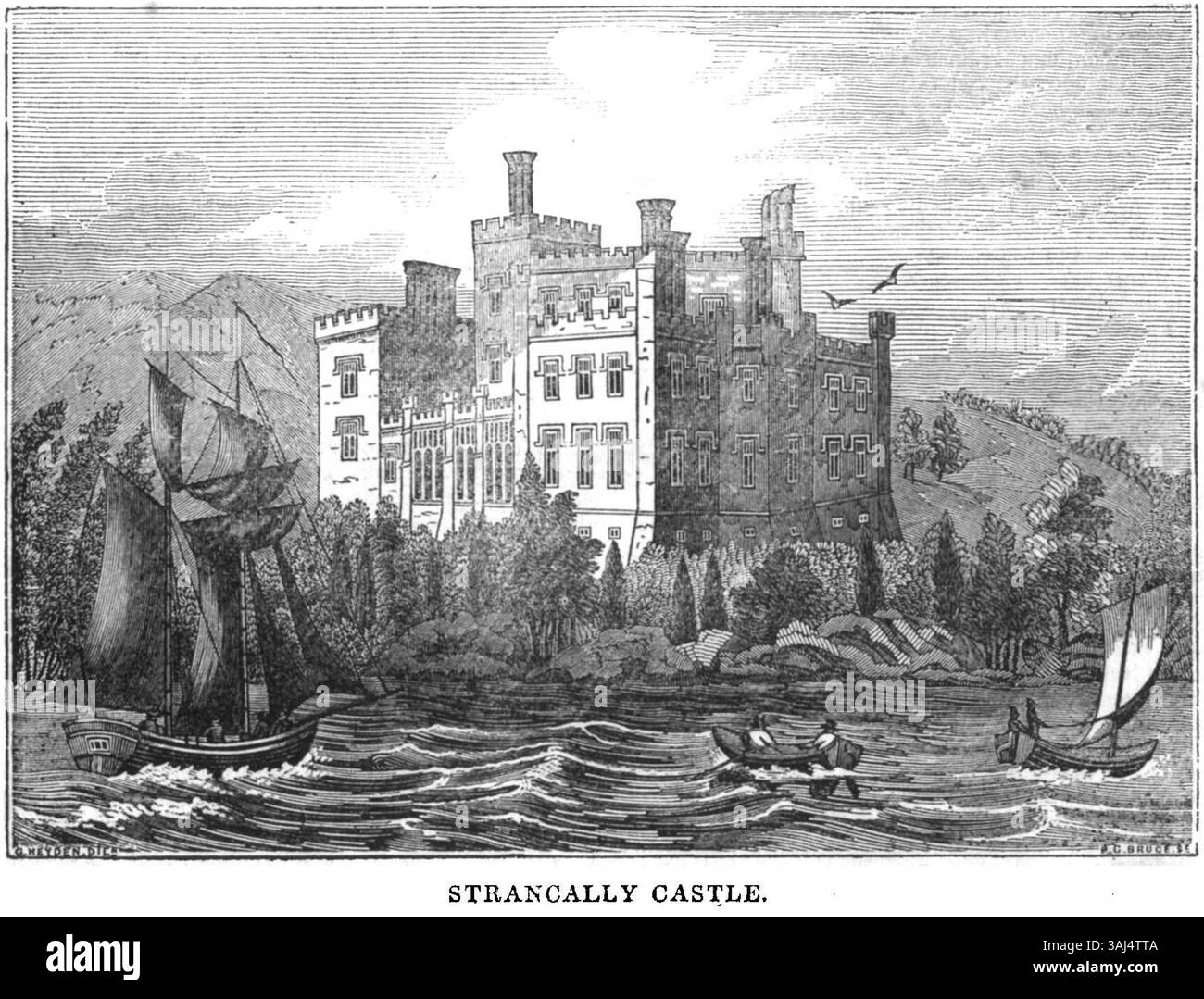 This illustration of Strancally Castle, featured in *The Dublin Penny ...