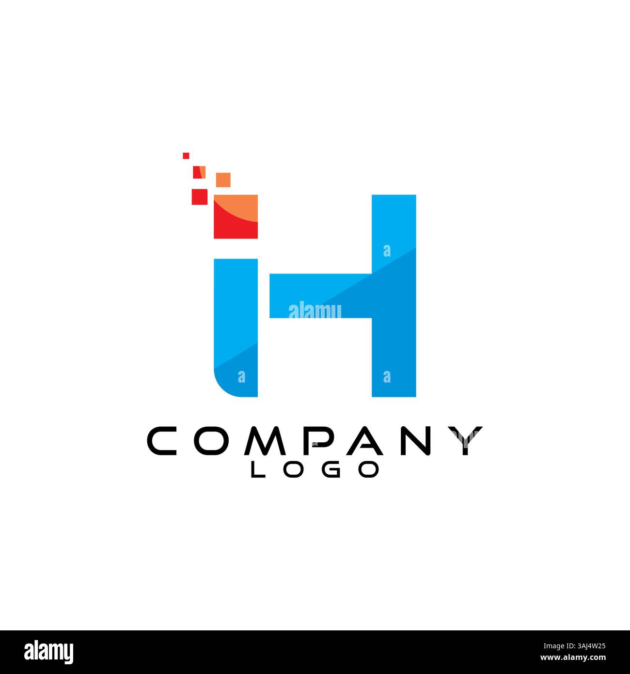 IH, HI letter tech, ict, it logo design vector Stock Vector Image & Art ...