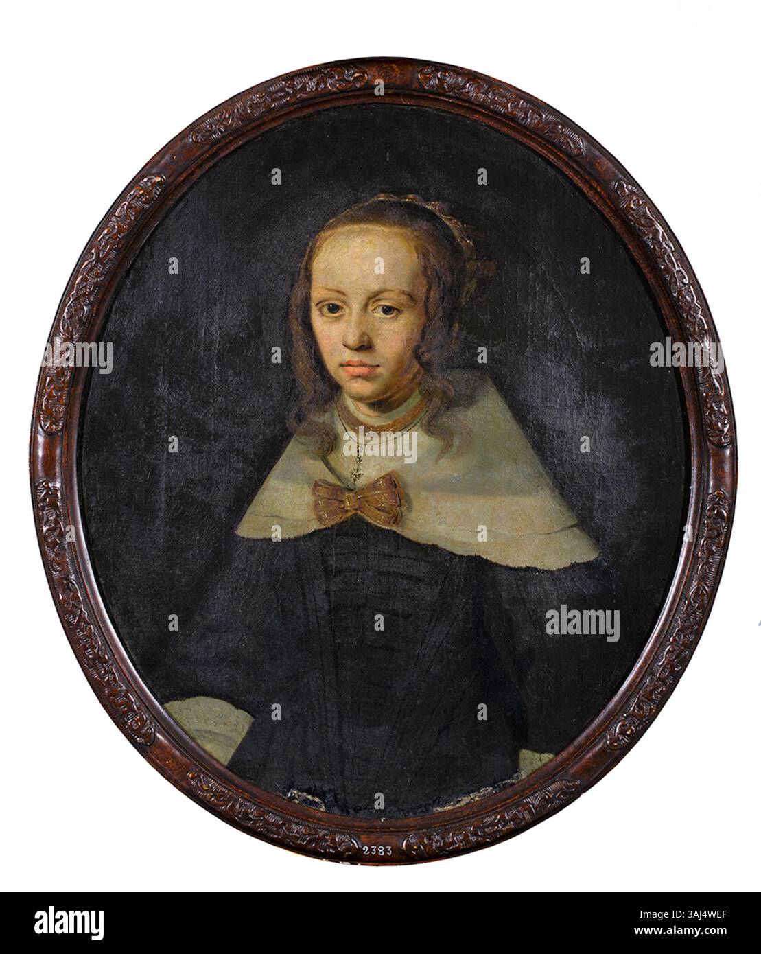 This 1653 portrait of Anna Sygers-Emmius, wife of Samuel Emmius, is an oil painting on canvas ...