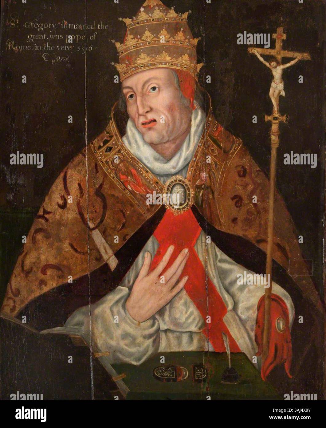 A portrait of Pope Gregory I, one of the Four Doctors of the Western ...