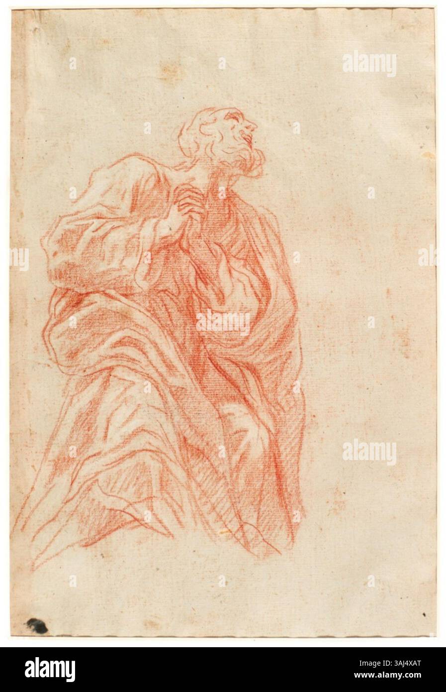 Drawing by Baldassare Franceschini, showing a kneeling apostle with ...