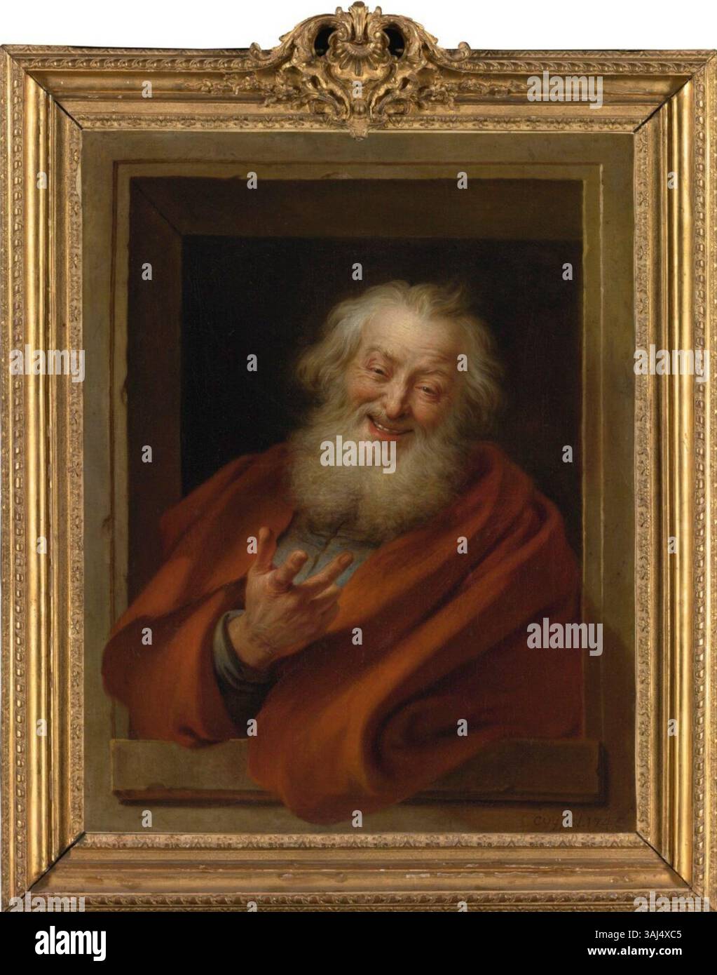 A 1746 painting by Charles-Antoine Coypel titled *Cheerful Democritus ...