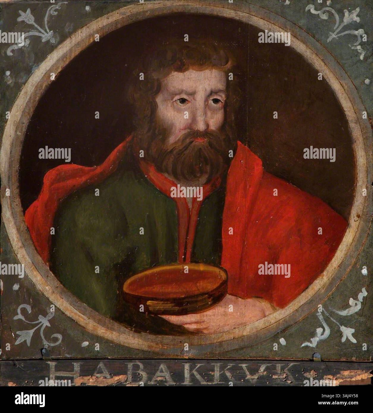 A depiction of the Prophet Habakkuk, painted between 1610 and 1615 by ...