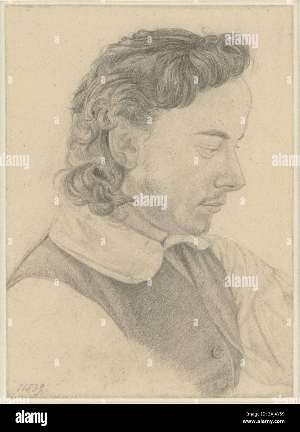 This 1828 pencil drawing by Victor Emil Janssen is a portrait of Johann ...