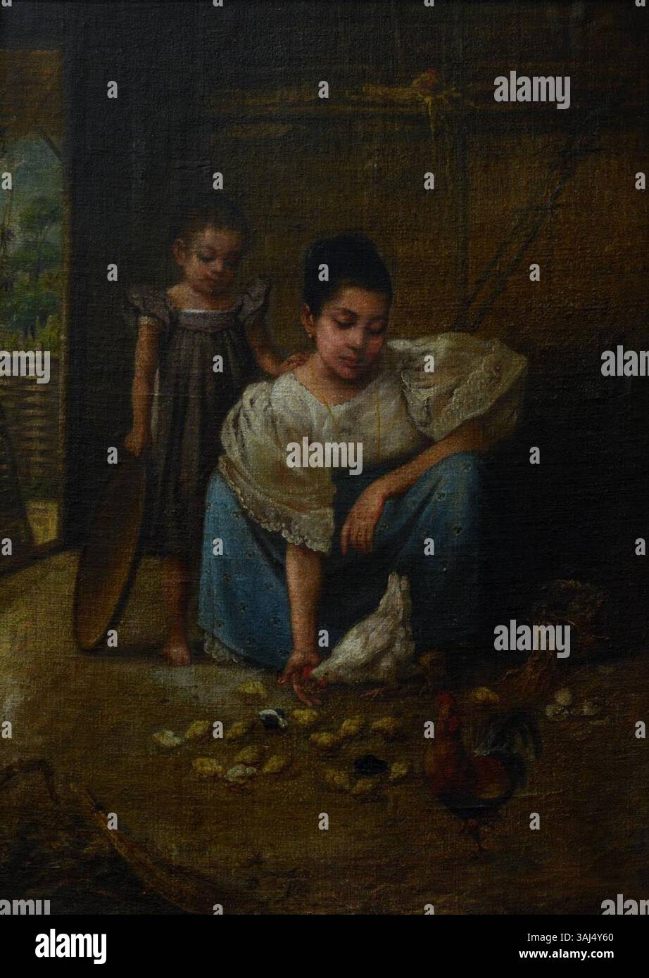 This 1896 painting by Simón Flores de la Rosa titled 'Feeding the ...