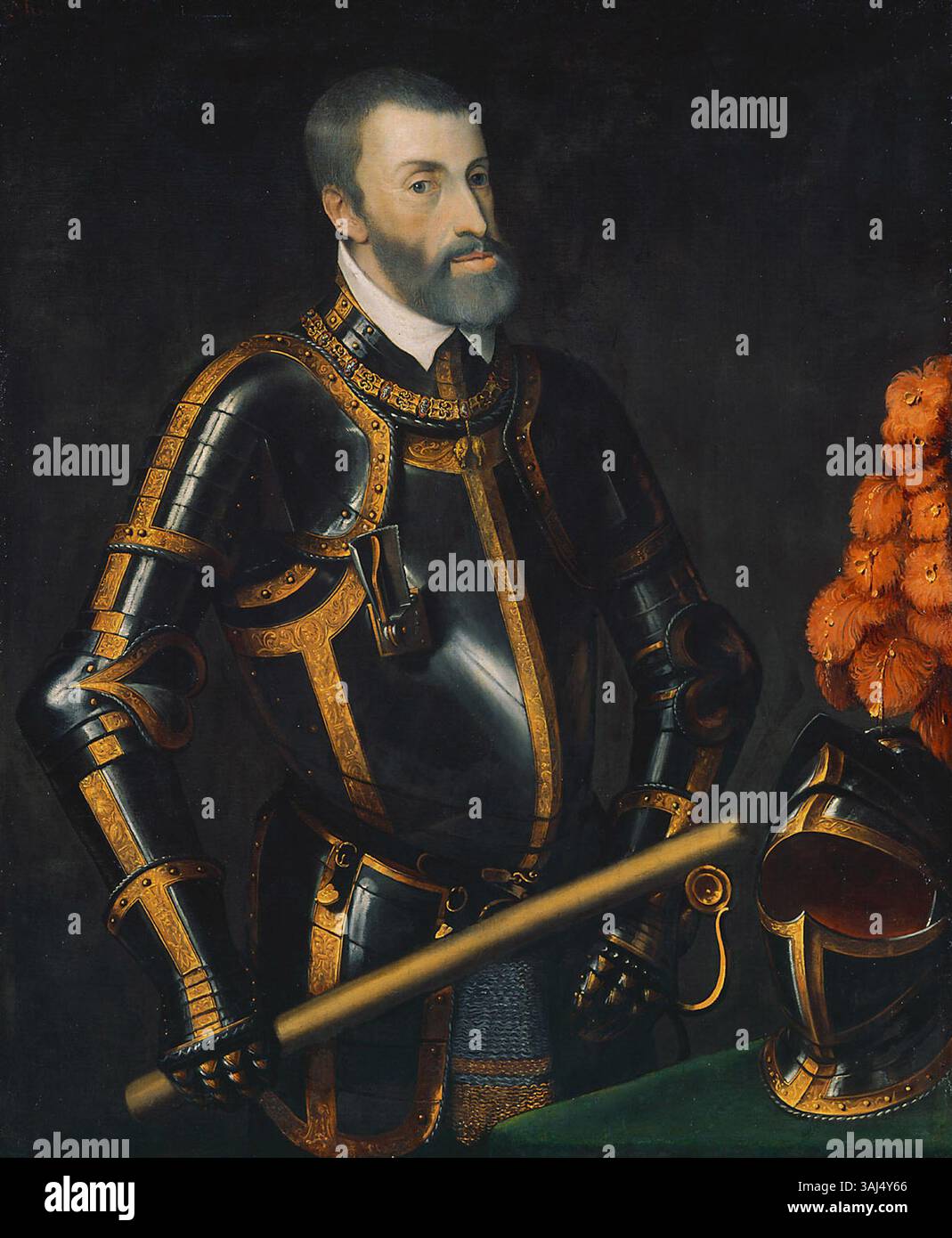 This portrait of Emperor Charles V, created in the 1550s, depicts him ...