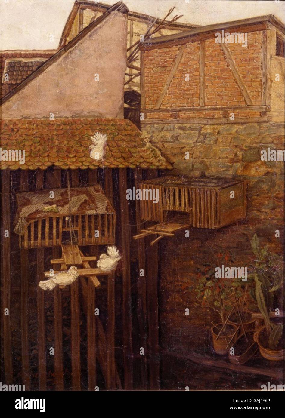 Landscape painting by Andreas Achenbach, depicting a corner of a ...