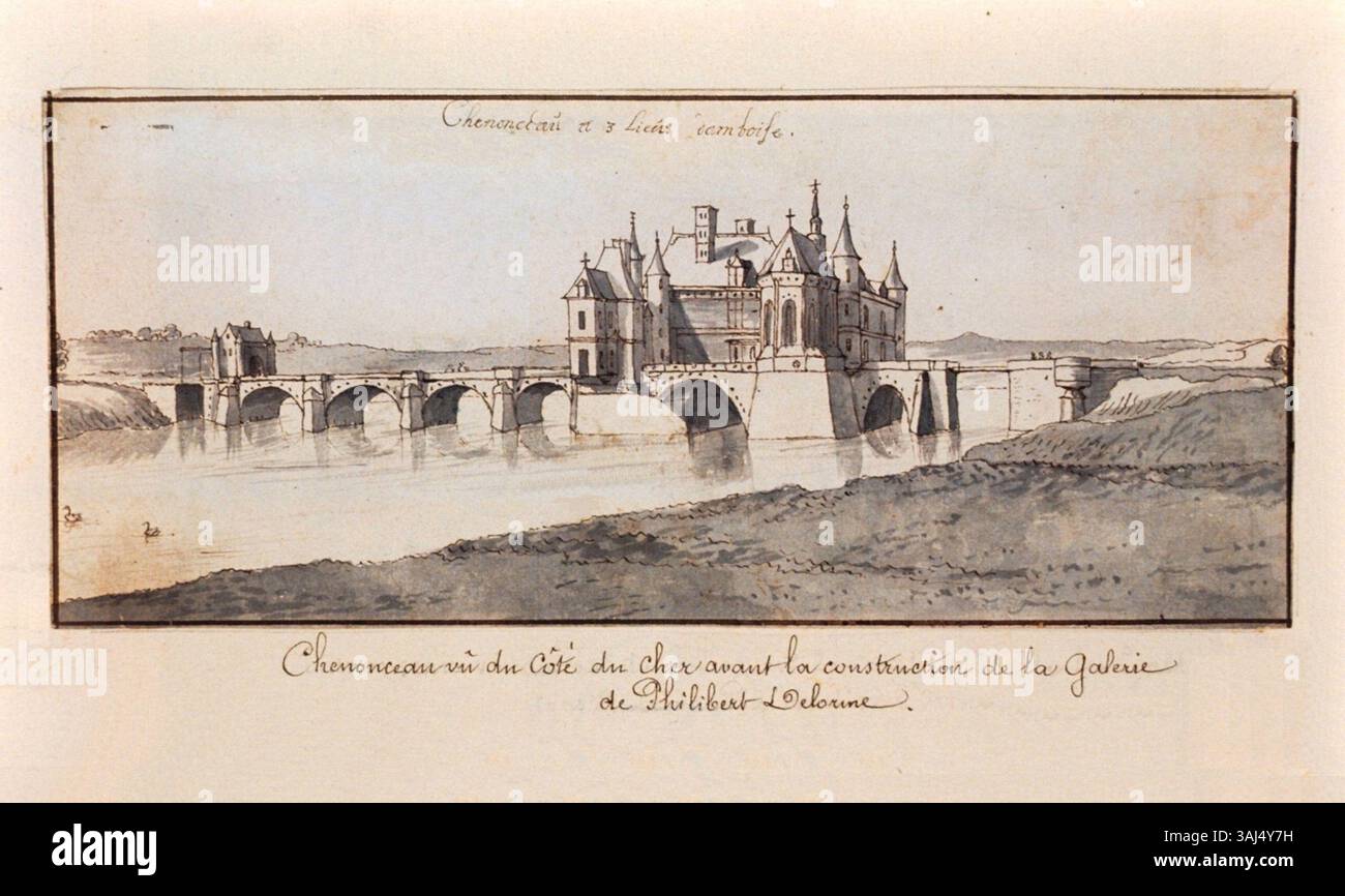 This ink drawing by Jacques I Androuet du Cerceau, created between 1570 ...