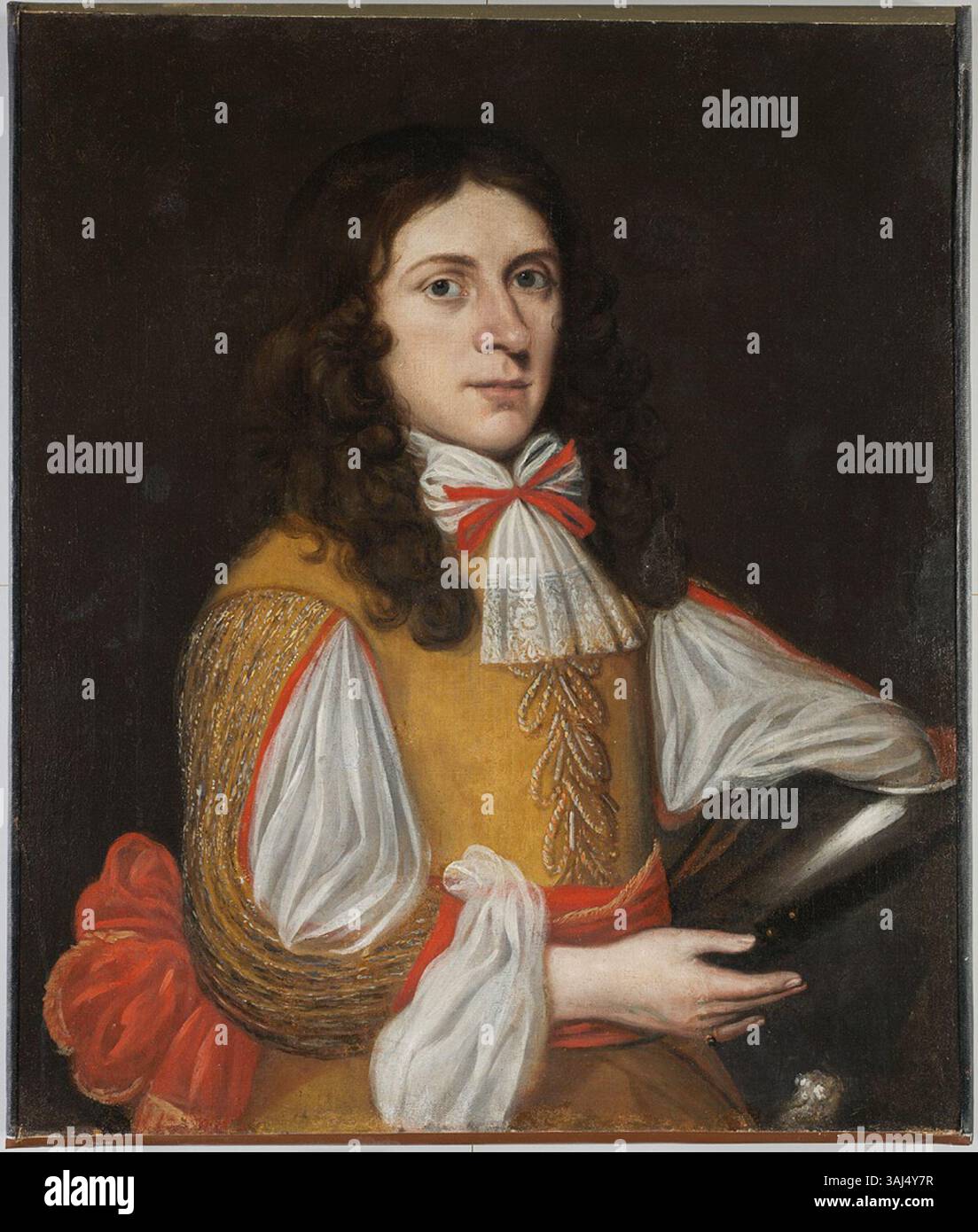 This mid-17th-century oil painting depicts Stephen Winthrop, a ...