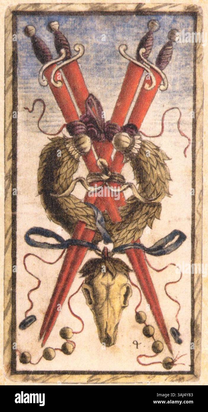 Card 67 from the 1491 Sola Busca tarot deck exemplifies the detailed ...