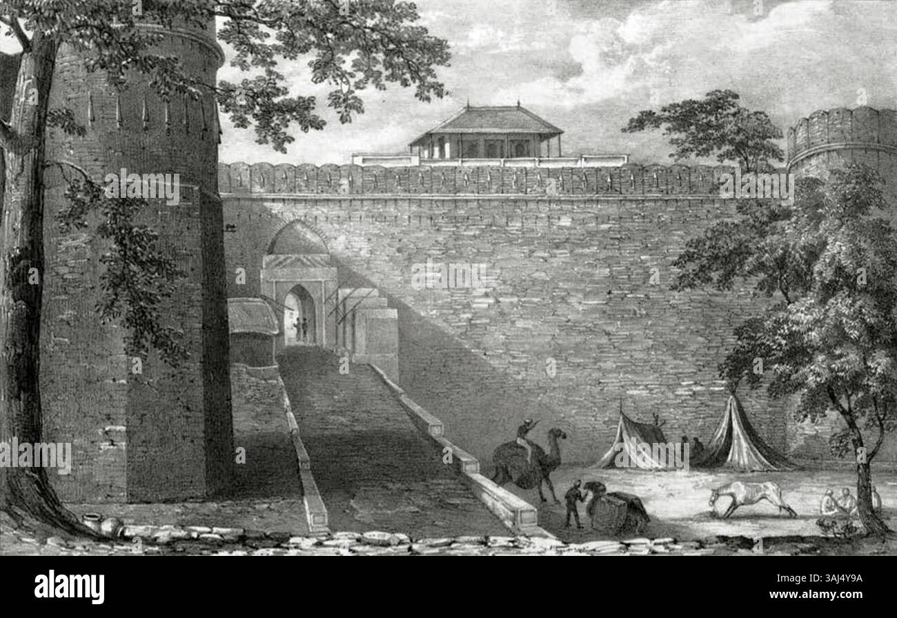 Engraving depicting the Eastern Gate of the Citadel at Fort Weire, from ...