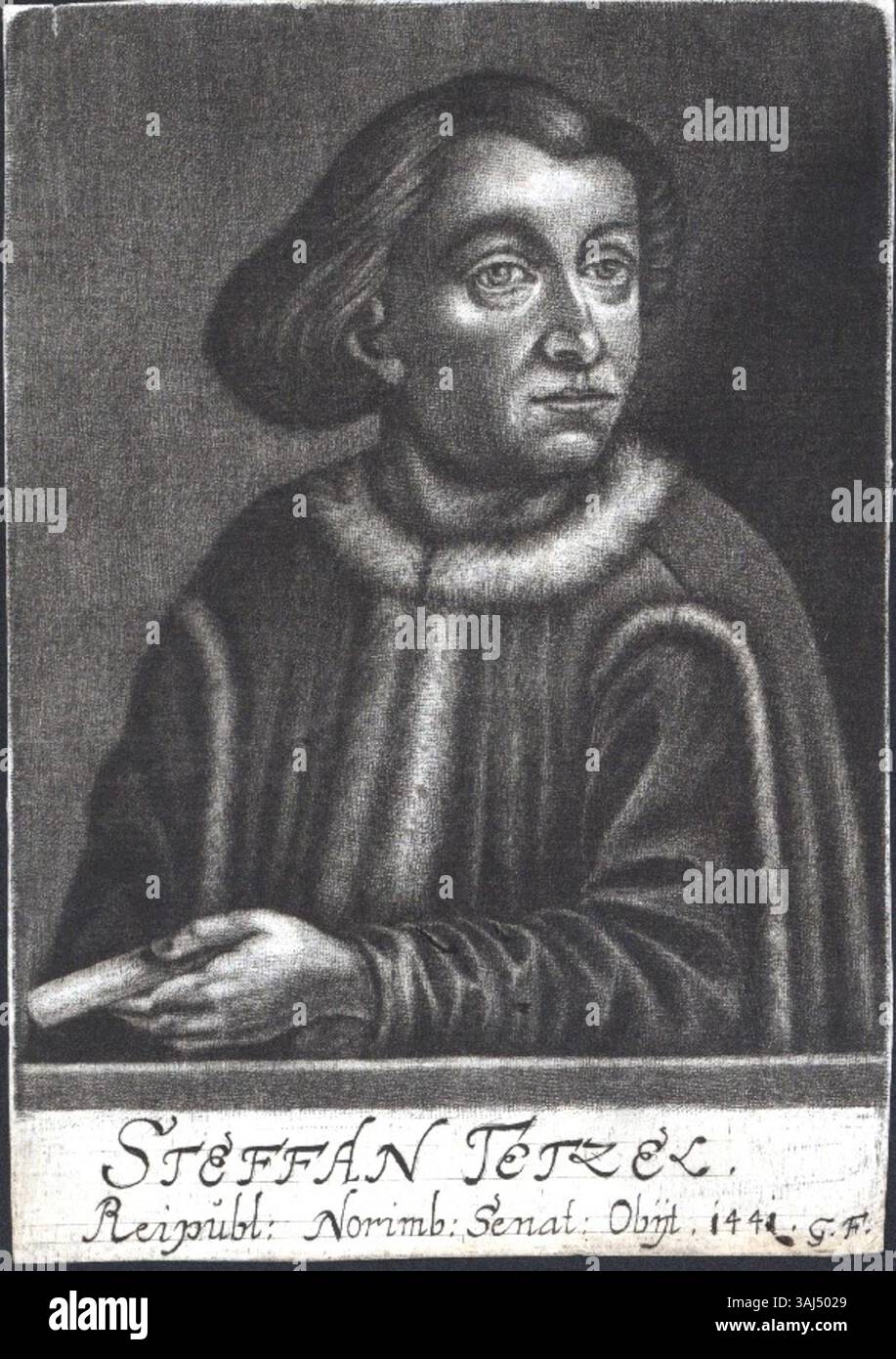 Engraving by Stephan Tetzel, around 1700, portraying Georg Fennitzer in ...