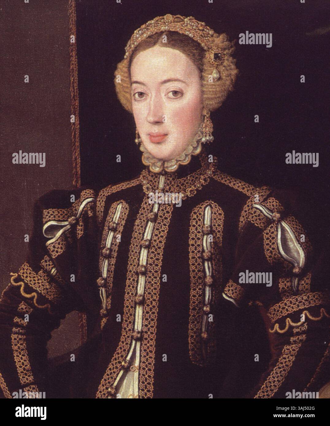 This 16th-century portrait by Anthonis Mor depicts Infanta Maria of ...