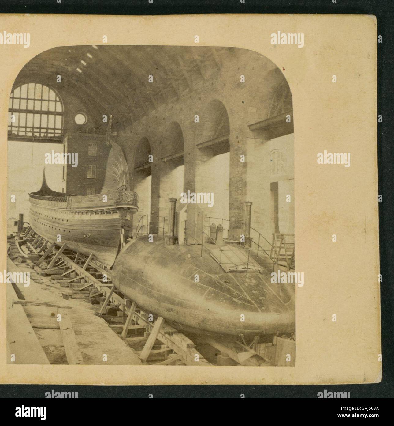 A photograph taken from the right-hand side of the trireme 'La Tortue ...
