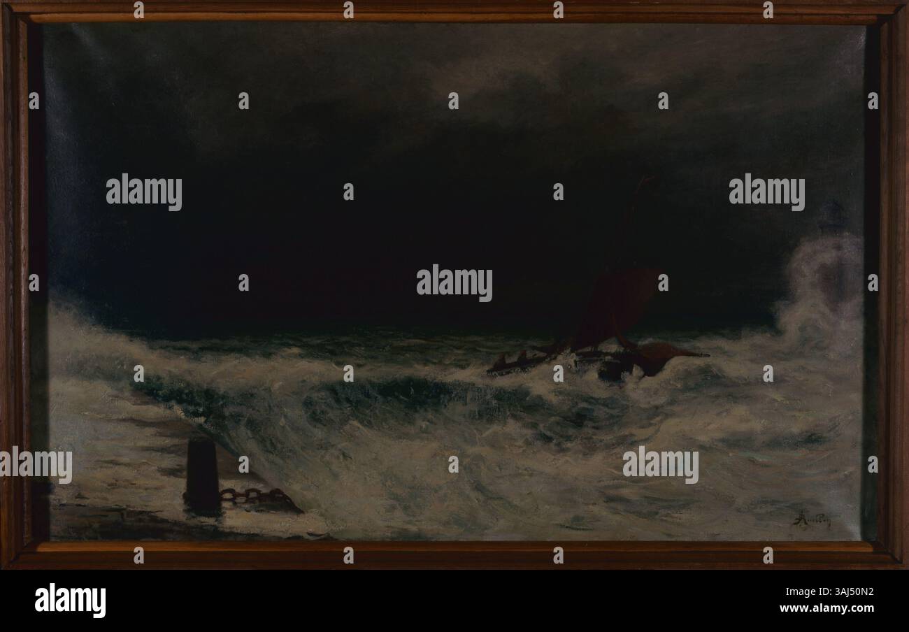 Joseph-Alexandre Ruellan's 'Marine, gros temps' (Marine, Heavy Weather ...