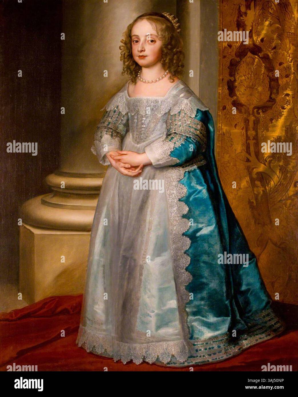 Portrait of Princess Mary Stuart, painted by Anthony van Dyck in 1637 ...