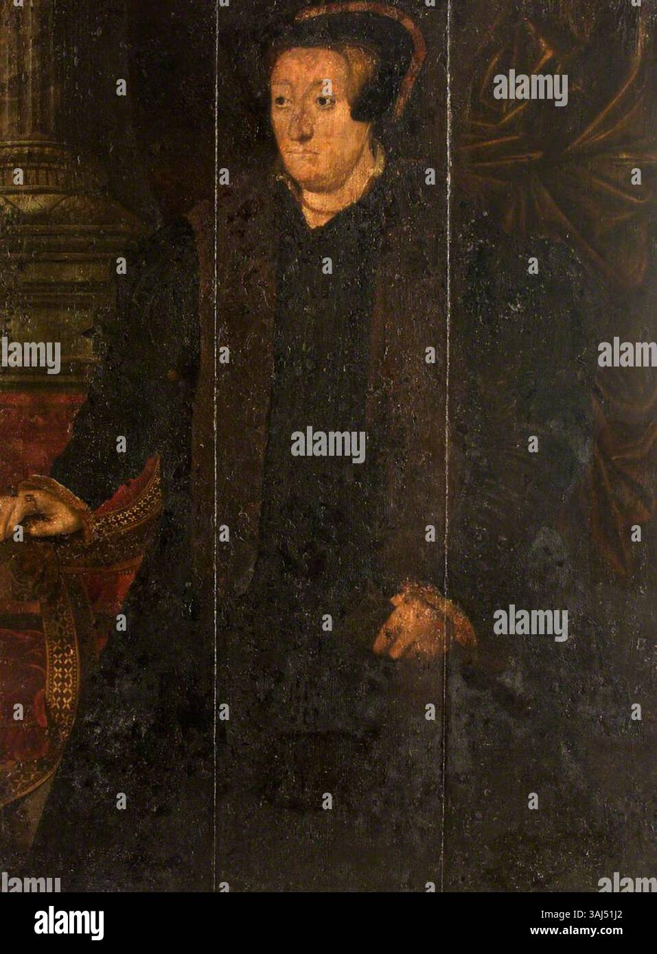 A portrait of Ursula Bourchier, Lady Sharington, painted between circa ...