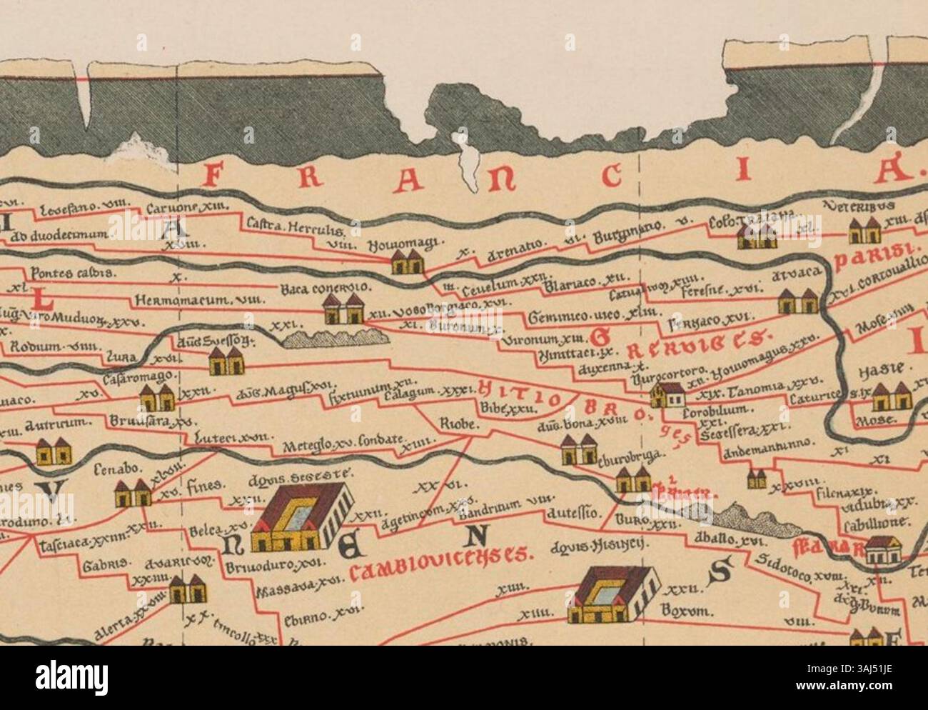 The Tabula Peutingeriana is a Roman road map dating from the 1st to 4th ...