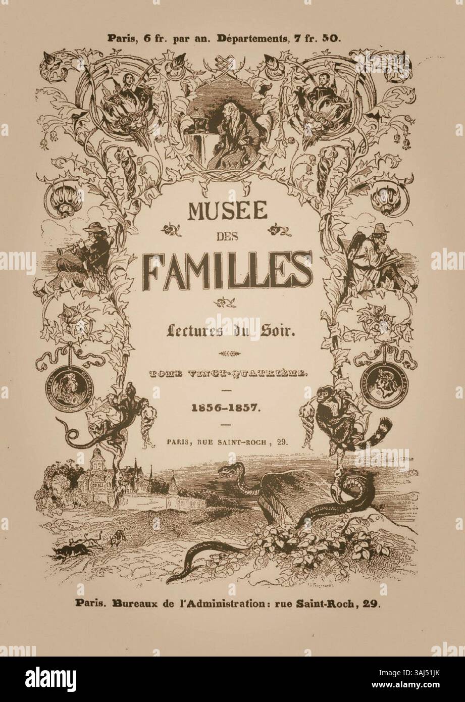 The Musée des Familles was an illustrated magazine in France between 1856-1857, featuring ...