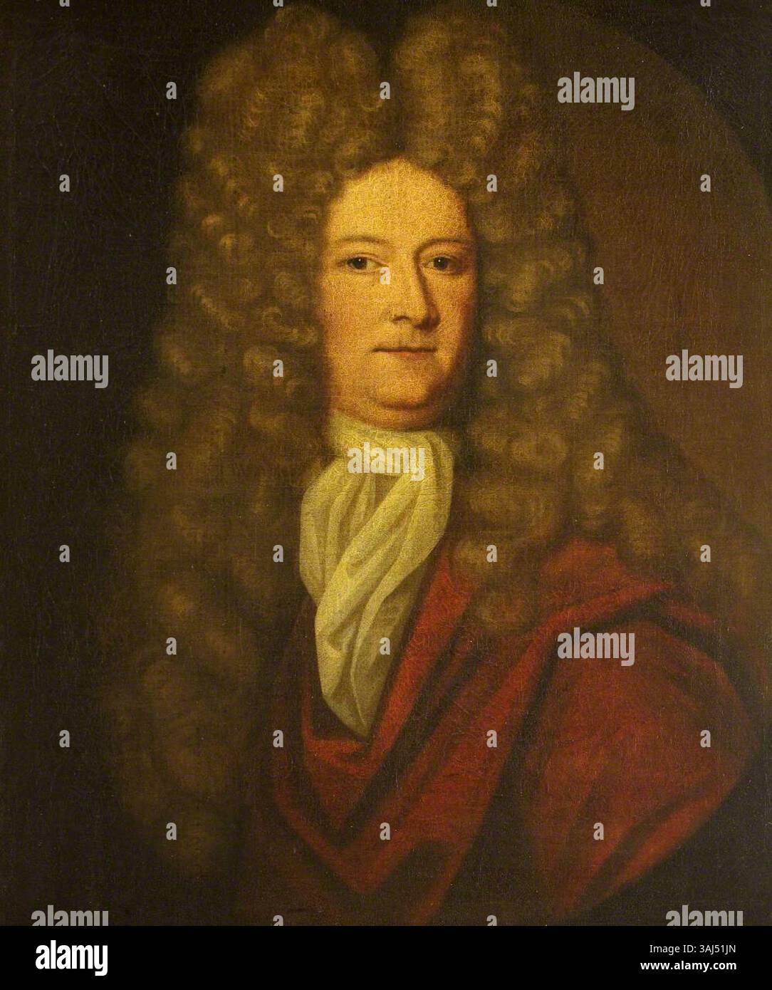 This anonymous portrait from circa 1700 to 1710 depicts an unknown man ...