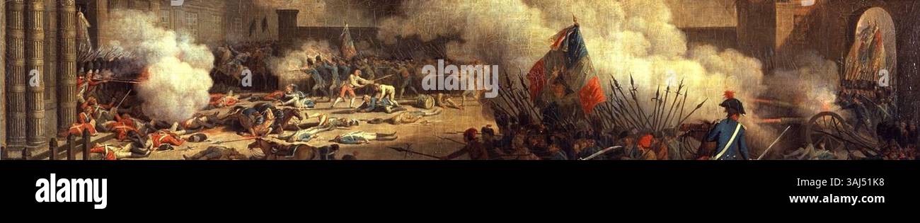 The 'Storming of the Tuileries' on 10 August 1792, during the French ...