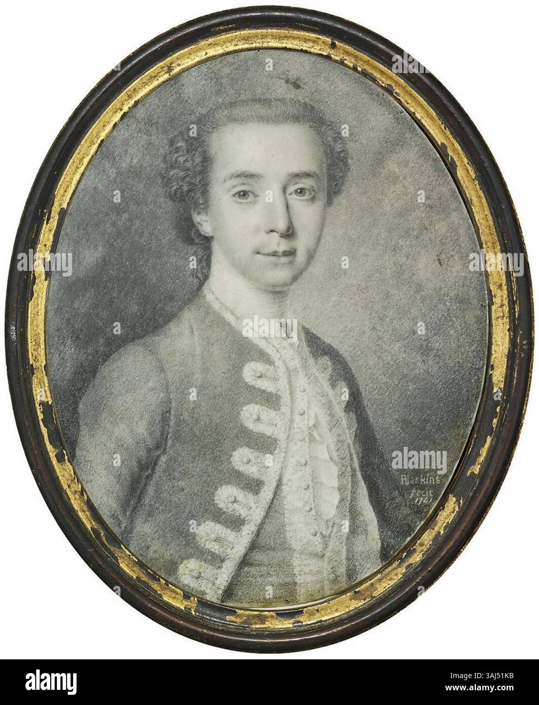 In this 1741 portrait, Daniel Burr, father of Lieutenant General Daniel ...
