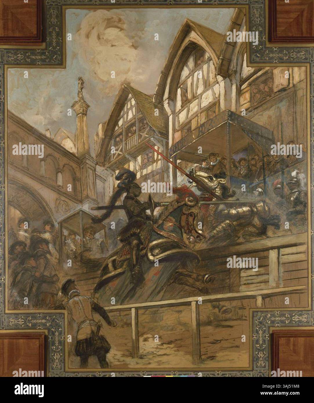 Édouard Detaille's 1906 painting, 'La mort du roi Henri II au tournoi ...