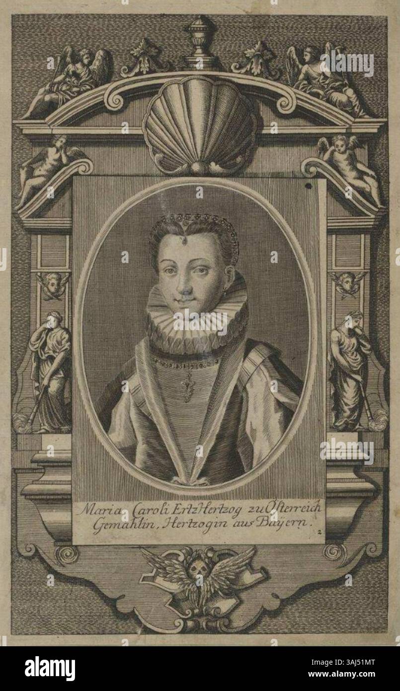 Portrait of Maria Anna of Bavaria (1551-1608), wife of Charles II ...