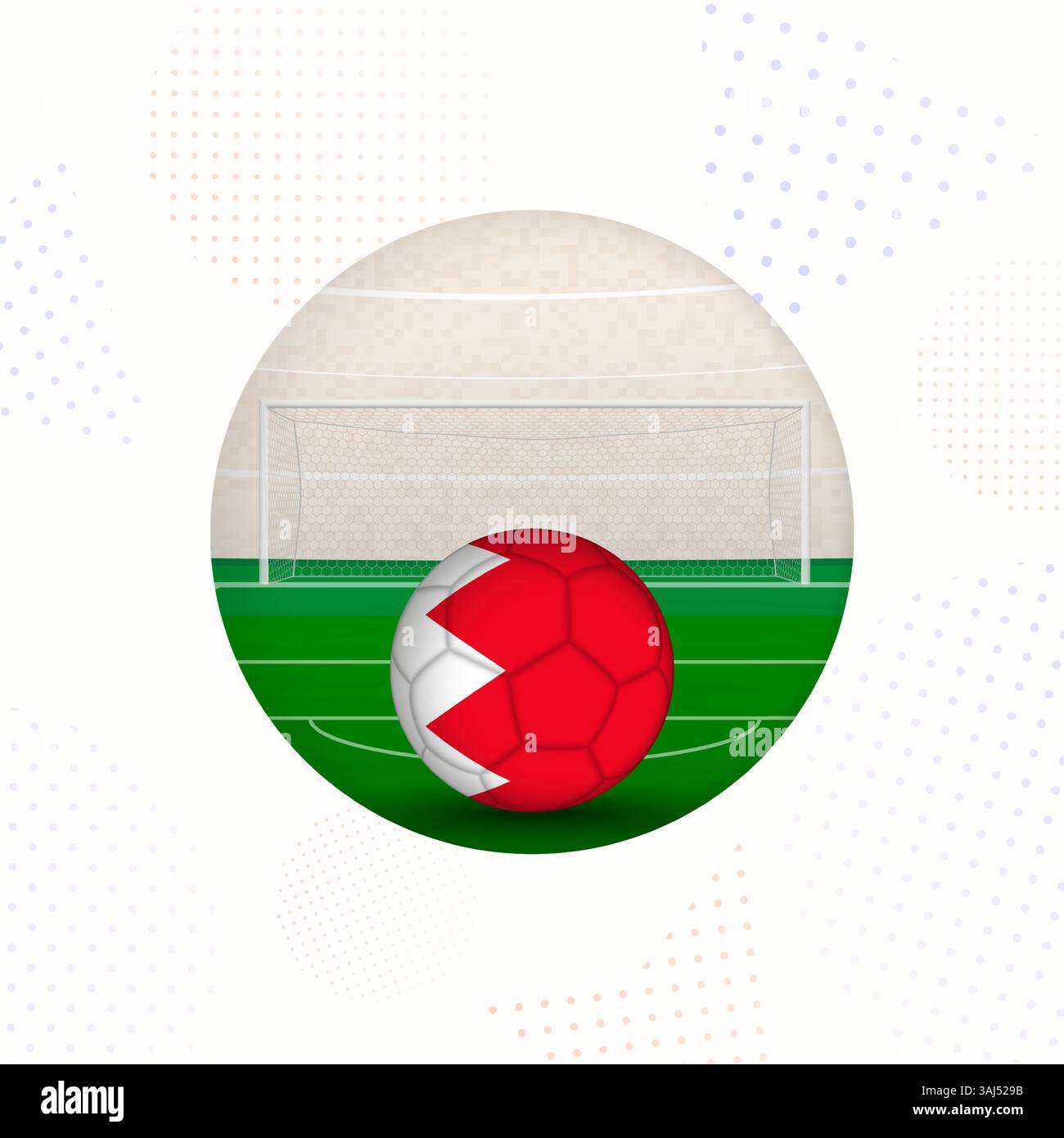 Bahrain Flag Football Image for Sports Promotions, Bahrain Soccer Ball ...