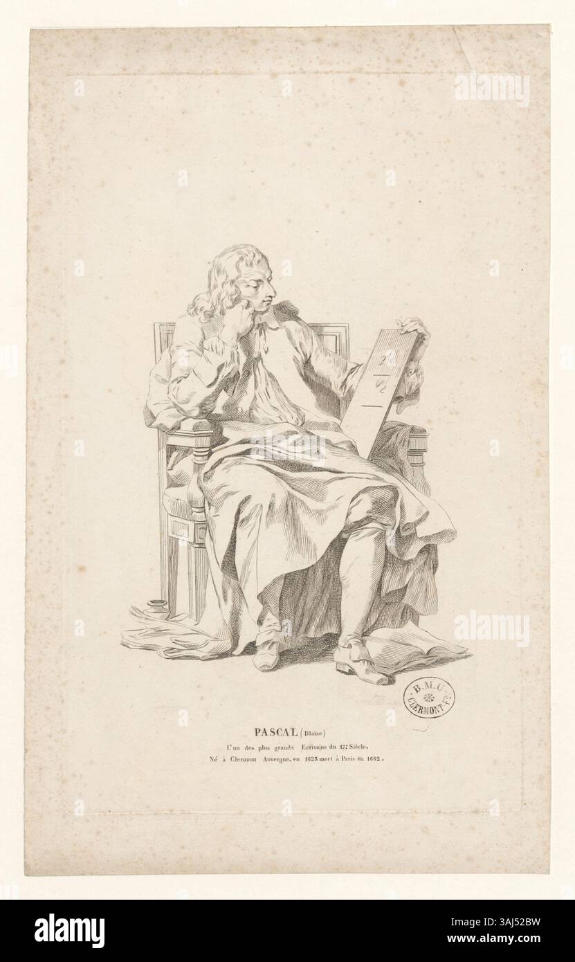 Blaise Pascal, a prominent 17th-century French writer, mathematician ...