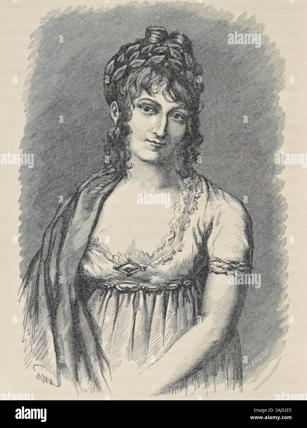 A portrait of Italian opera singer Elisabetta Gafforini, painted by ...