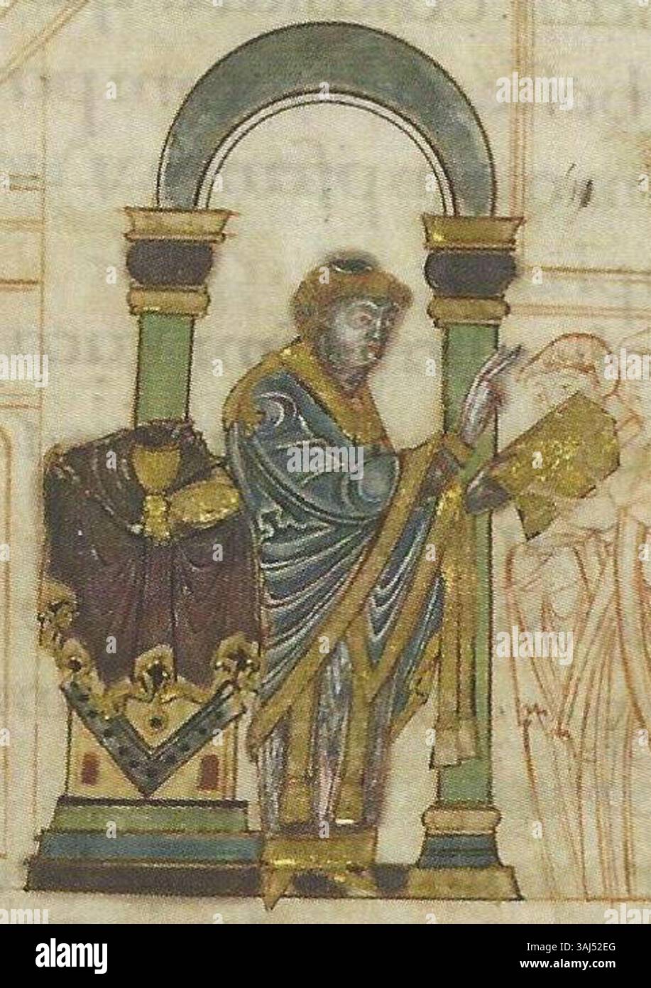 This colored miniature from the Benedictional of Aethelwold, a medieval ...