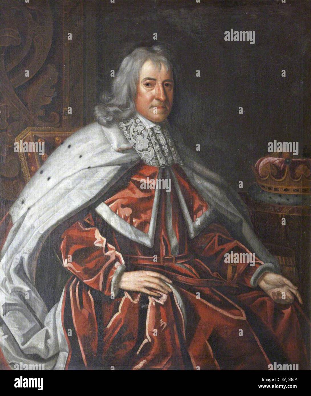 Portrait of John Robartes, 1st Earl of Radnor, painted after Godfrey ...
